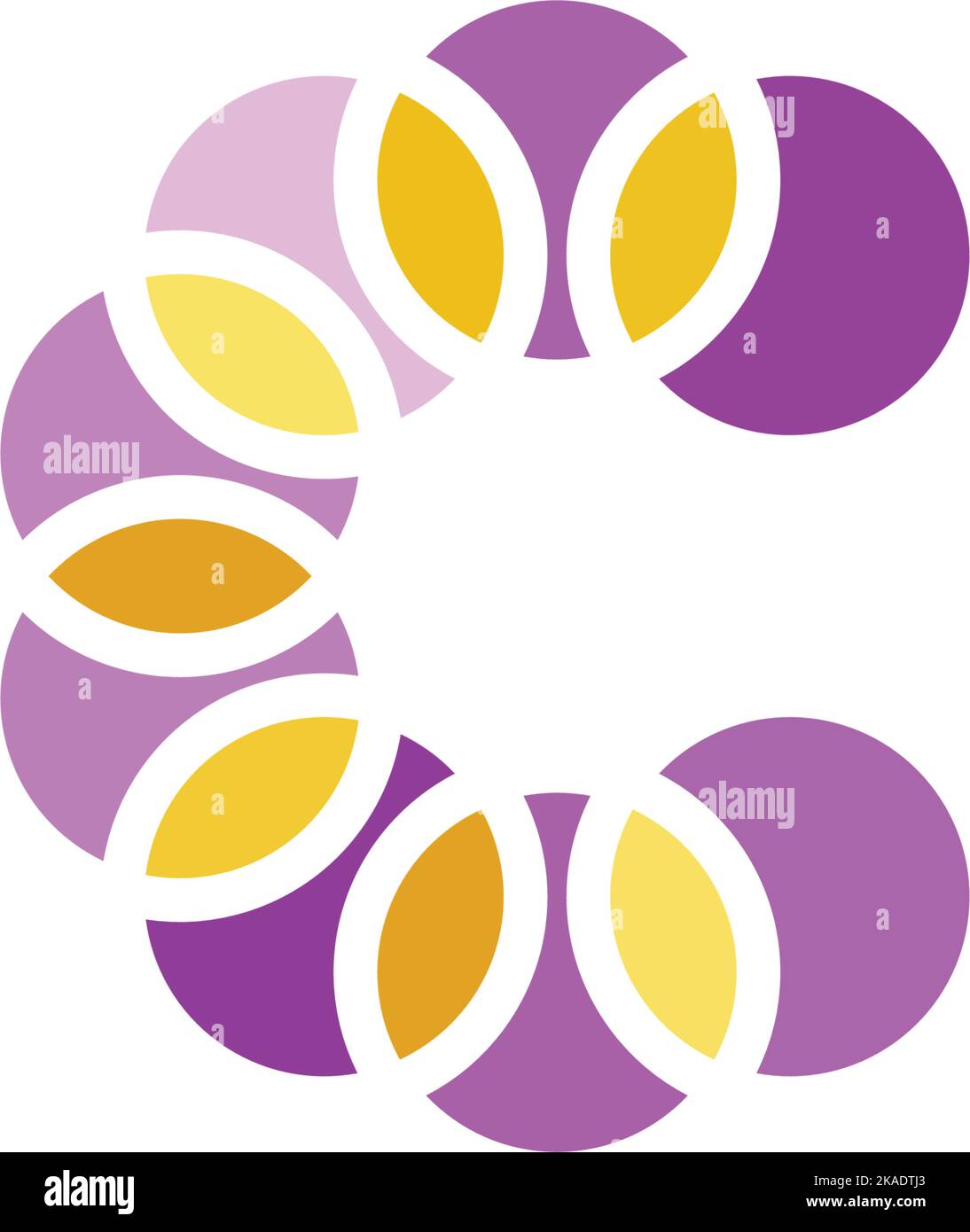 letter c flower leaves logo icon vector symbol Stock Vector Image & Art ...