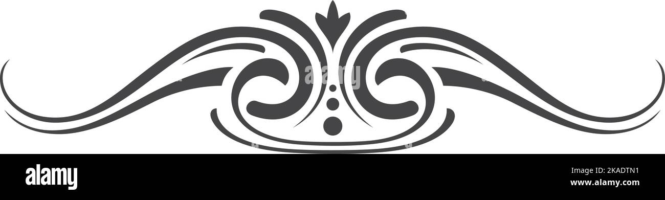 Calligraphic filigree text divider. Classic elegant header Stock Vector ...