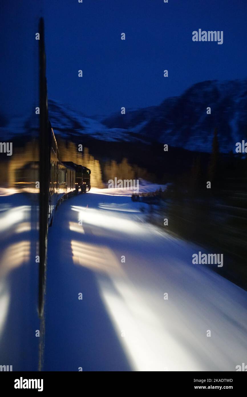 Aurora winter train alaska hi-res stock photography and images - Alamy