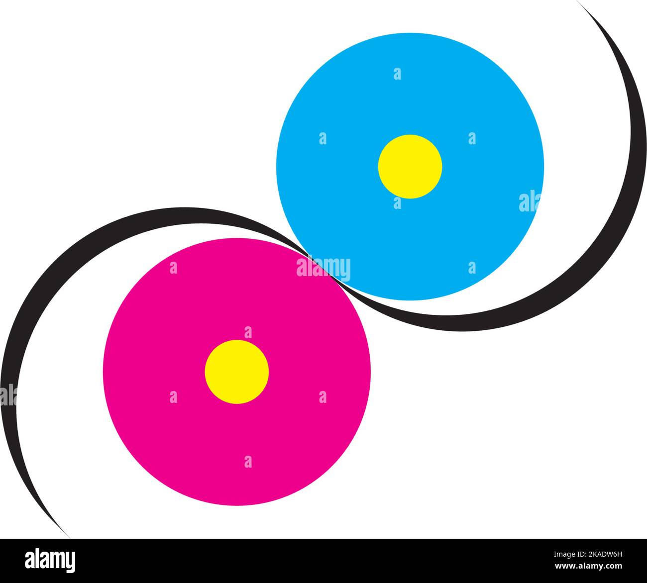 printing cylinder logo icon vector symbol design Stock Vector Image ...