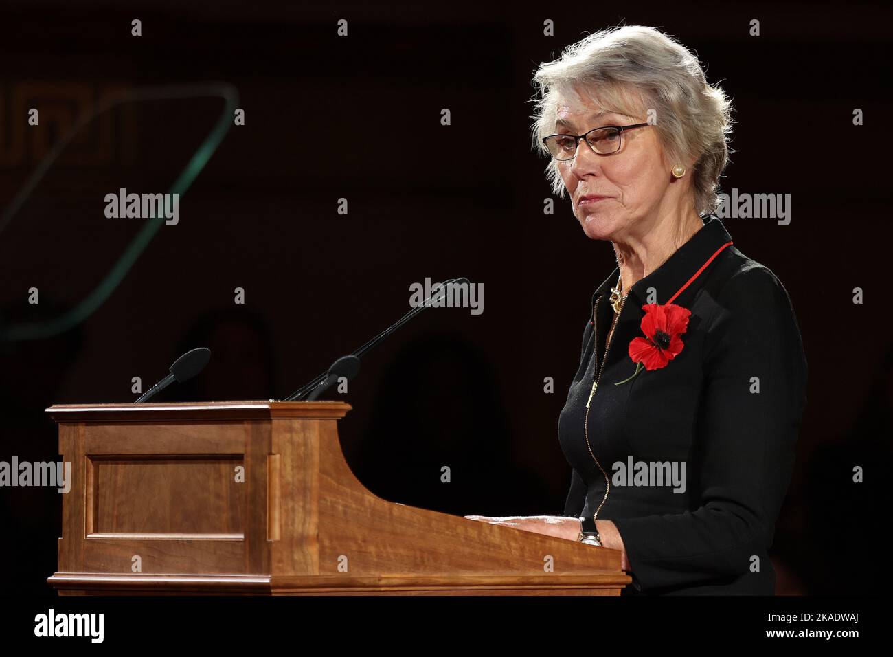 Baroness Virginia Bottomley during a ceremony commemorating the 50th ...