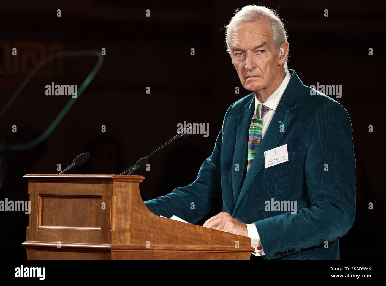 Journalist and broadcaster Jon Snow during a ceremony commemorating the ...
