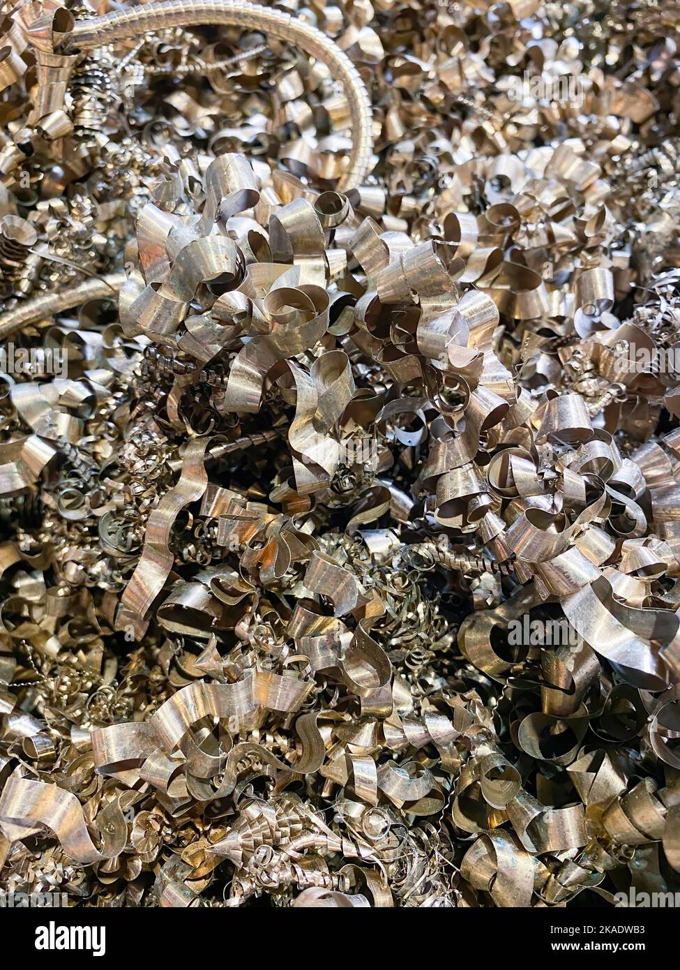 Bronze scrap swarf ready to be recycled. High Quality Photo Stock Photo ...