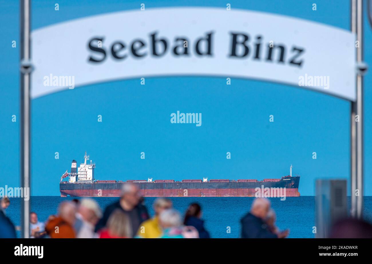 Binz, Germany. 23rd Sep, 2022. The 230-meter-long cargo ship ...