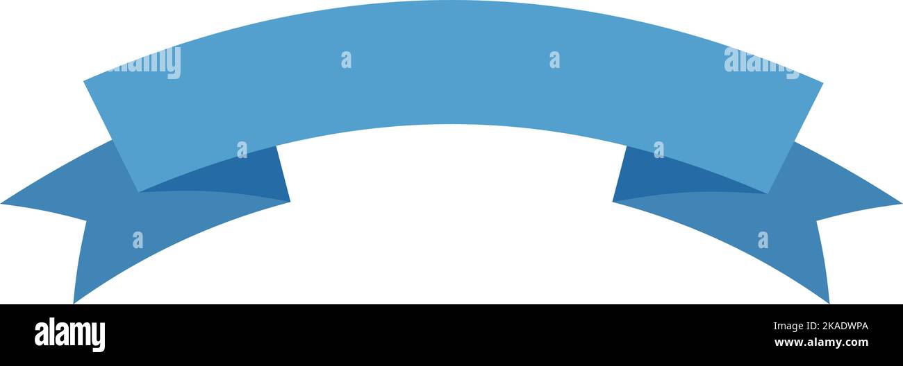 Curved paper strip bannner. Blank ribbon flag Stock Vector Image & Art ...