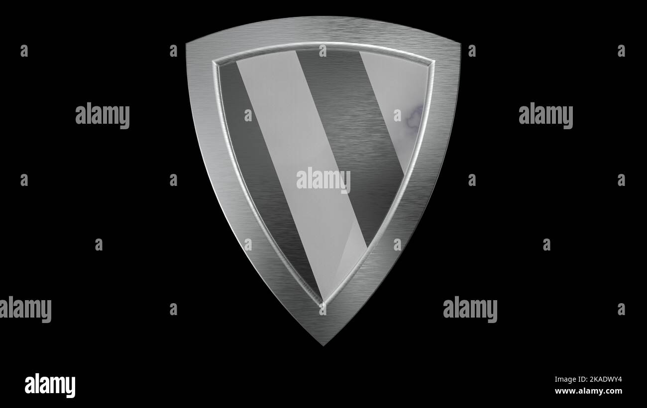 shield silver medieval 3d render illustration Stock Photo - Alamy
