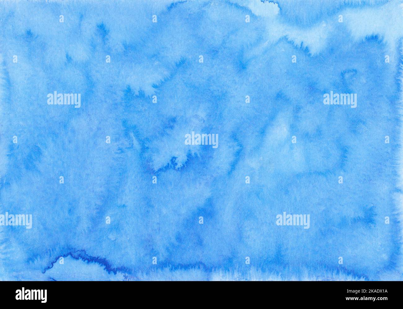 Abstract deep blue watercolor background texture, hand painted. Stains ...