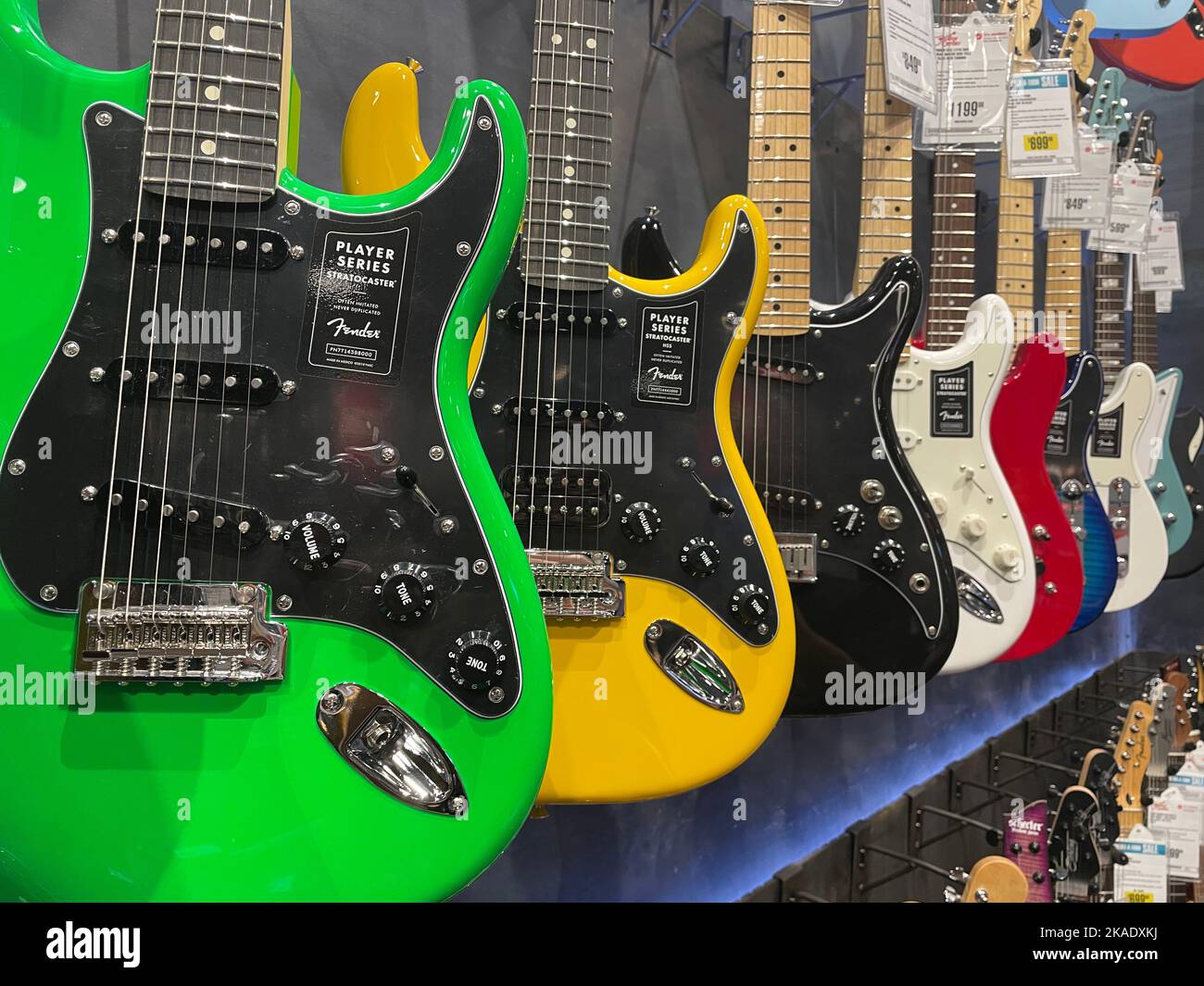 Augusta, Ga USA - 04 18 22: Guitar Center retail store bright colorful ...