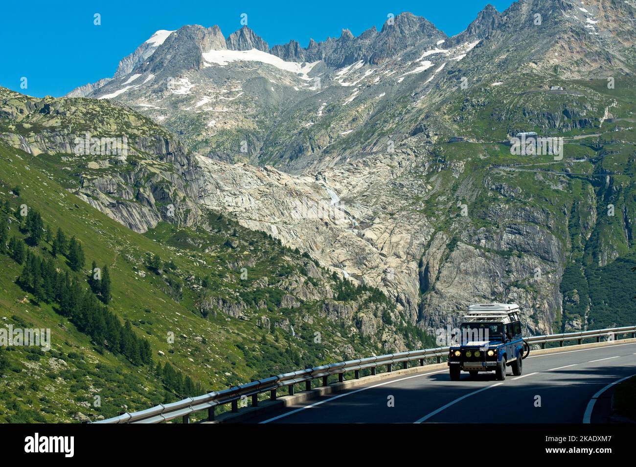 Headwaters area of the Rhone in the ice-free rocky former ground ...
