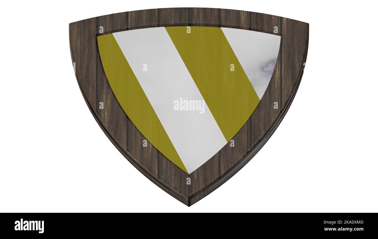 shield wood medieval 3d render illustration Stock Photo - Alamy