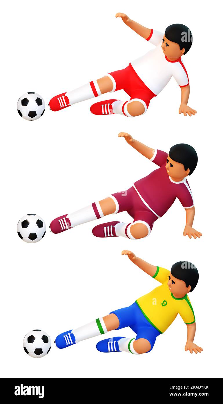 Soccer slide tackle Cut Out Stock Images & Pictures - Alamy