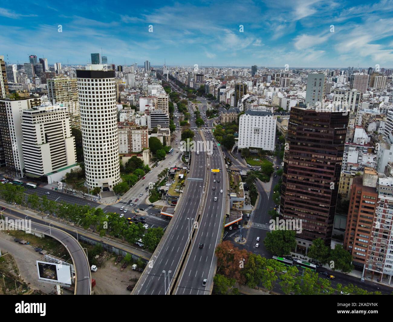 Illia highway and July 9 avenue Buenos Aires Retiro neighborhood Stock ...