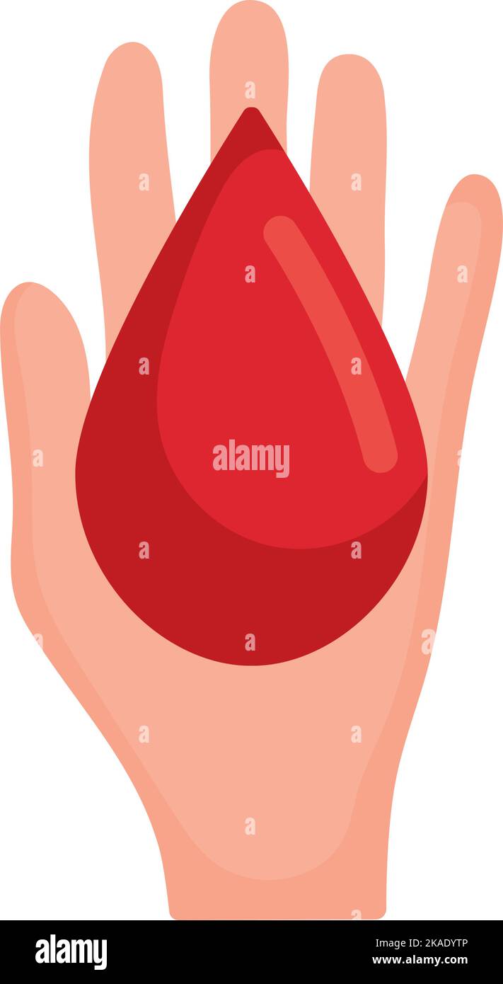hand with blood drop Stock Vector Image & Art - Alamy