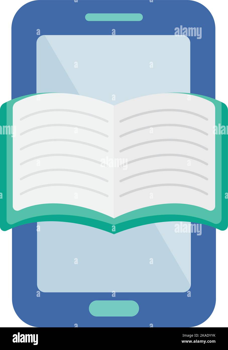 cellphone with open book Stock Vector Image & Art - Alamy