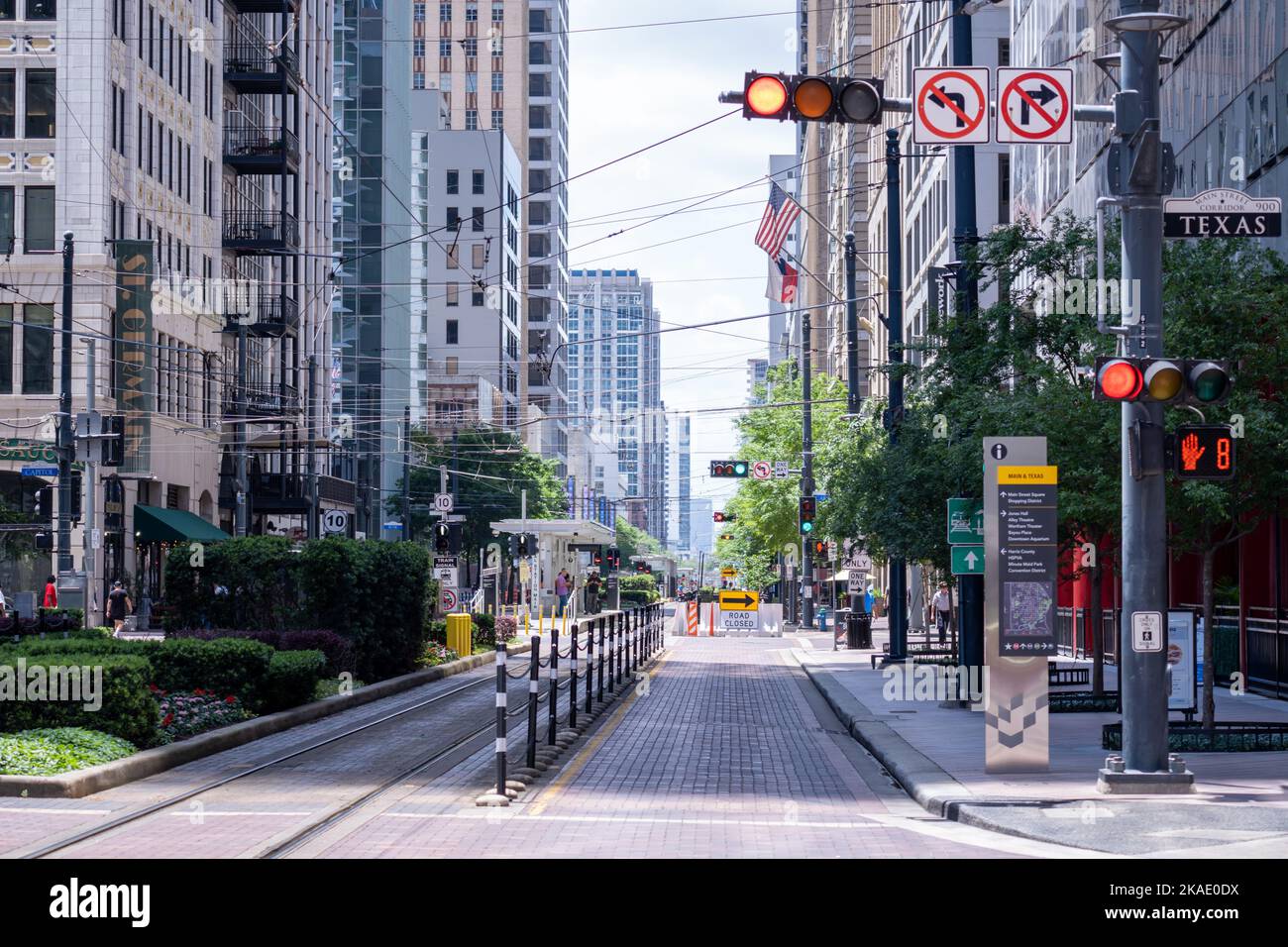 A Looking down Main Street at the intersection of Texas Street in ...