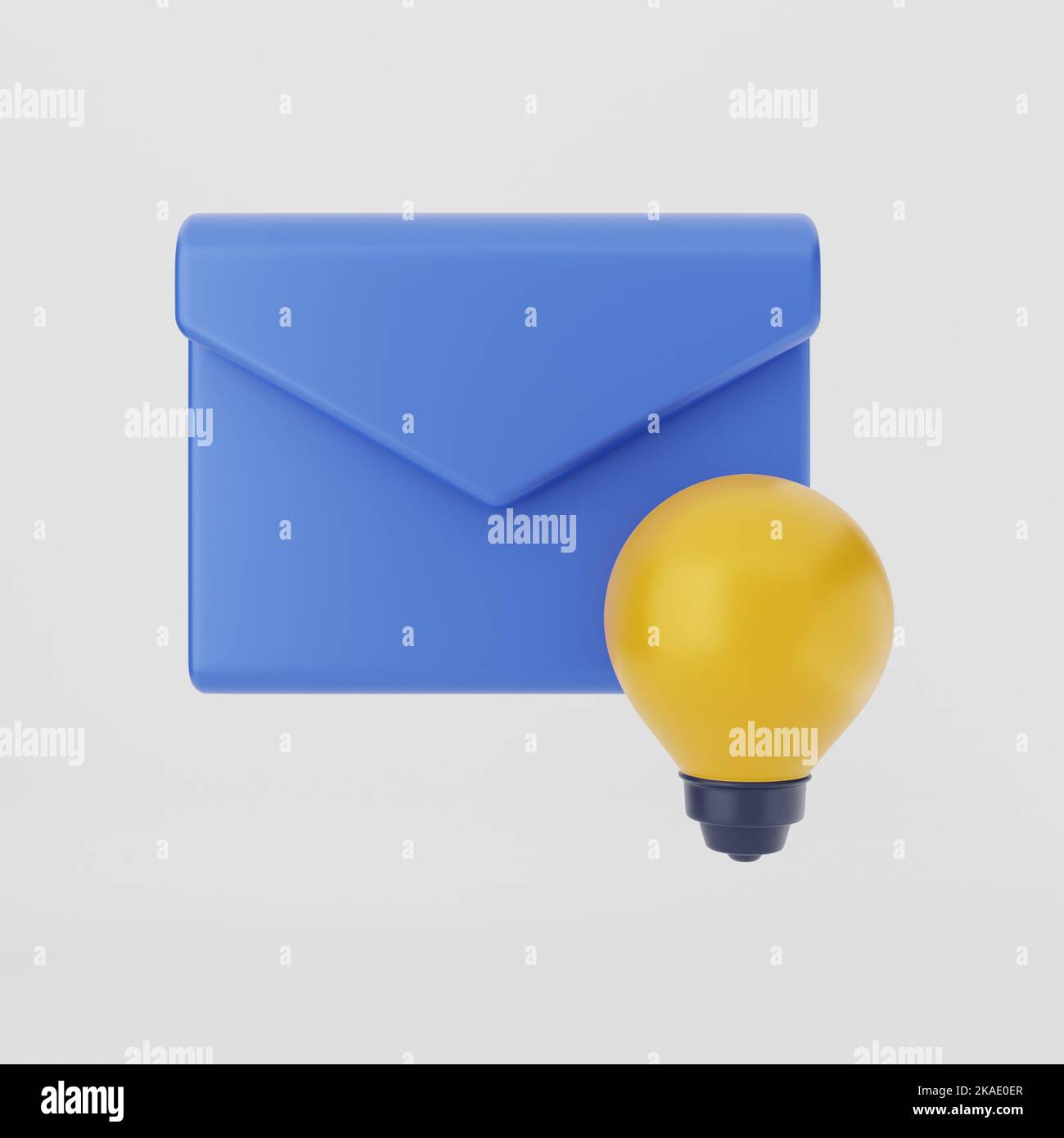 An illustration of an email icon on a gray background Stock Photo - Alamy