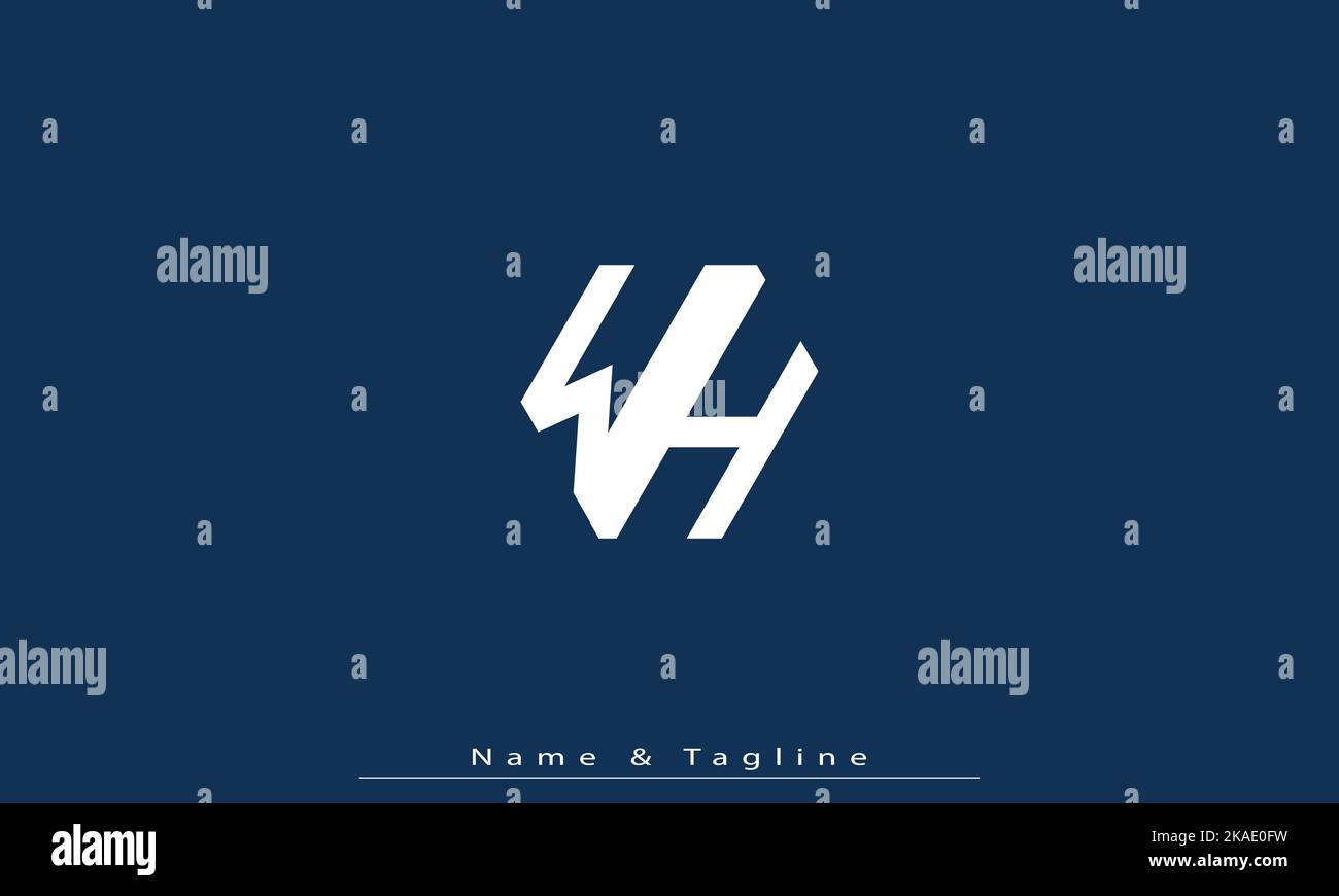Alphabet letters Initials Monogram logo WH , HW Stock Vector Image ...