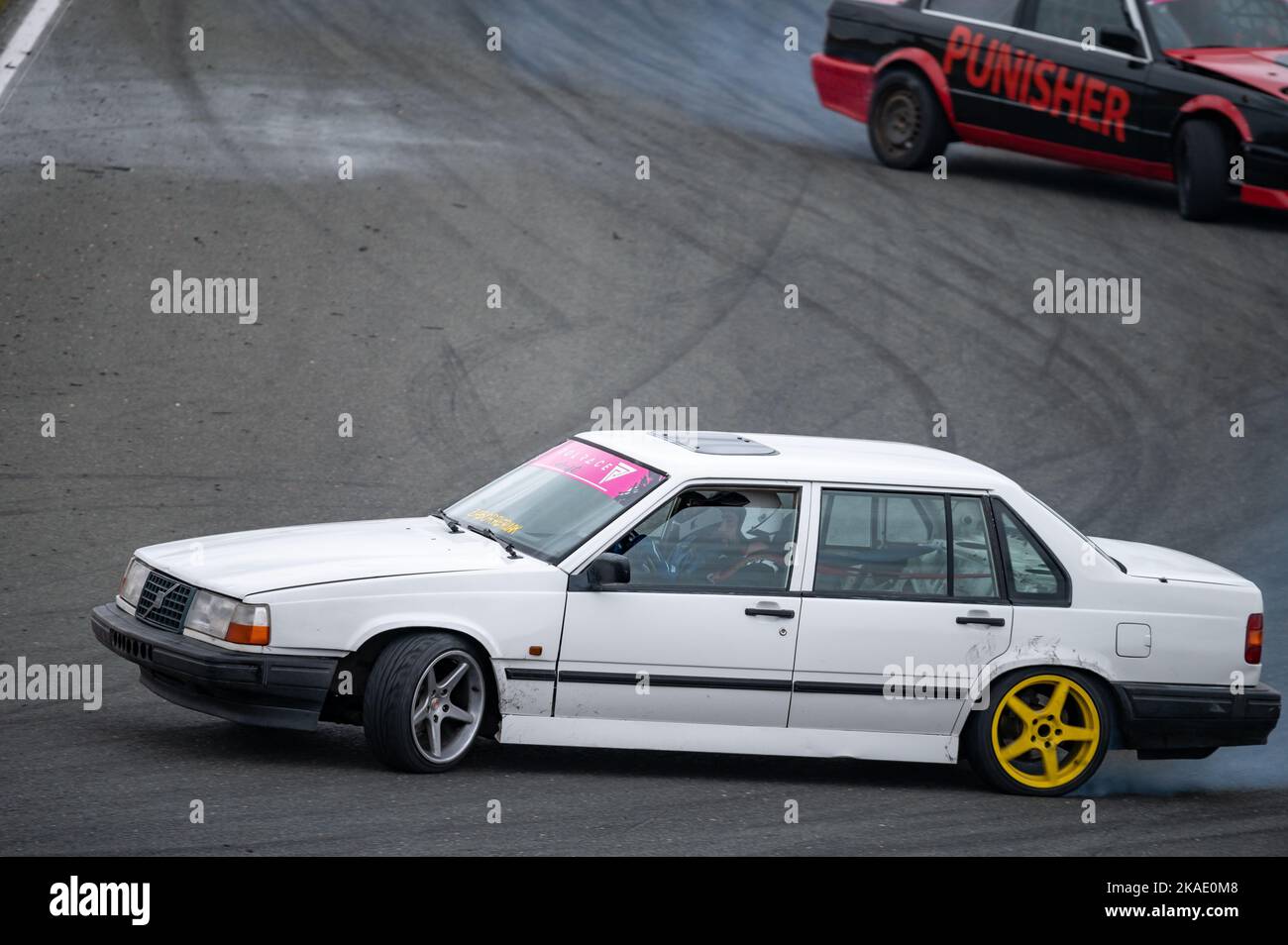 Volvo 940 drifting on the racing circuit Stock Photo - Alamy