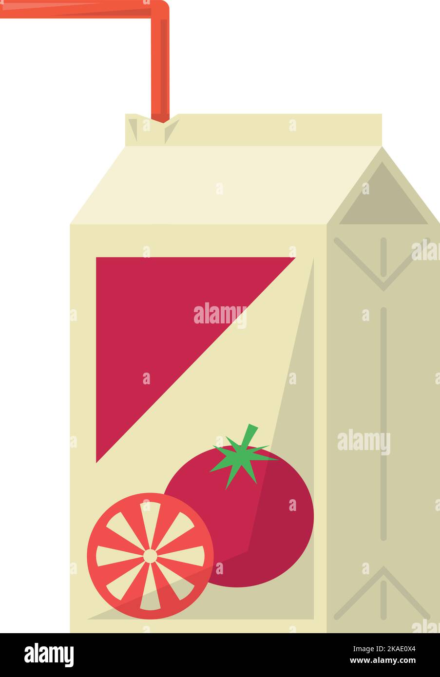 Tomato juice pack. Cartoon fresh healthy drink Stock Vector Image & Art ...