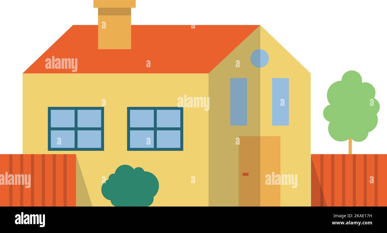 Suburban house icon. Modern building. Town architecture Stock Vector ...