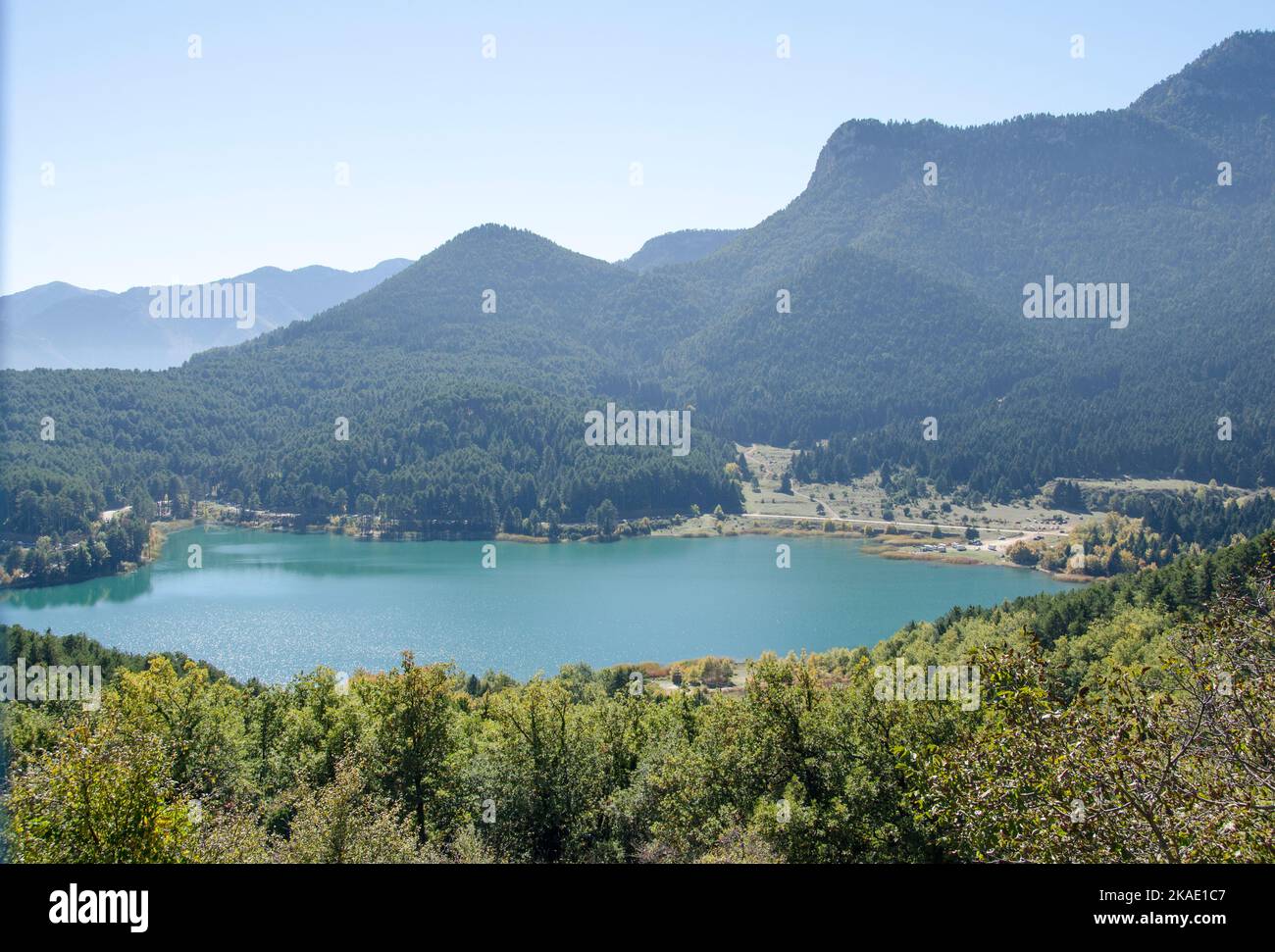 Lake Doxa is an artificial lake at an altitude of 900 meters, located ...