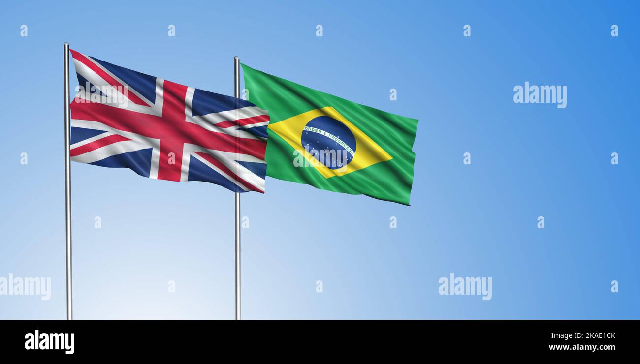 Brazil united kingdom flag hi-res stock photography and images - Alamy