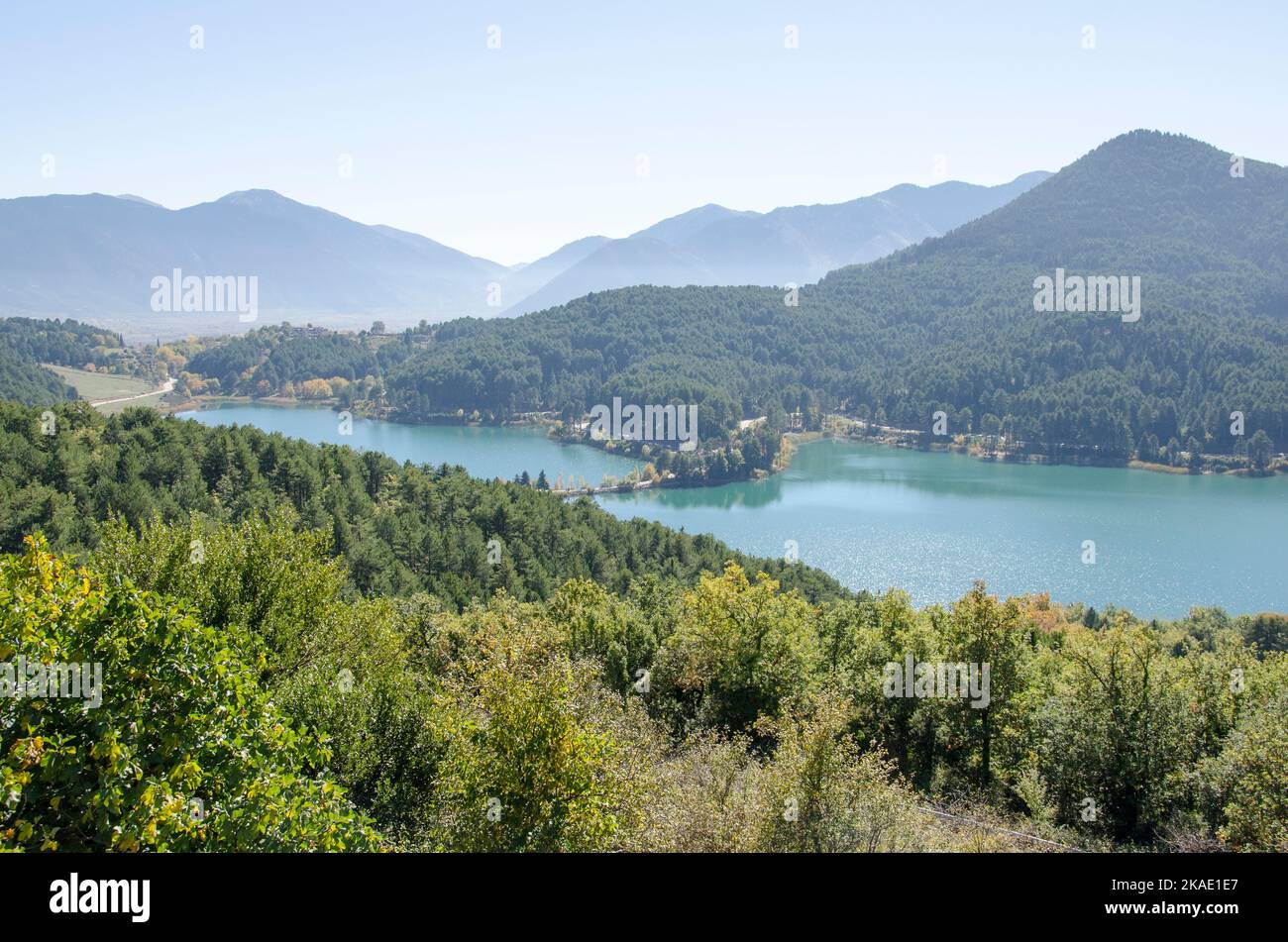 Lake Doxa is an artificial lake at an altitude of 900 meters, located ...