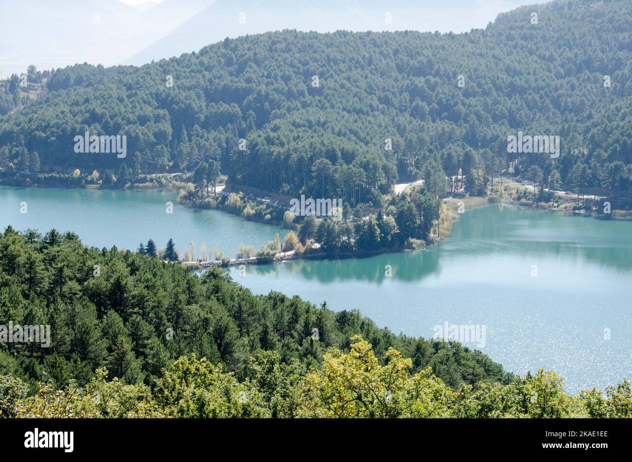 Lake Doxa is an artificial lake at an altitude of 900 meters, located ...