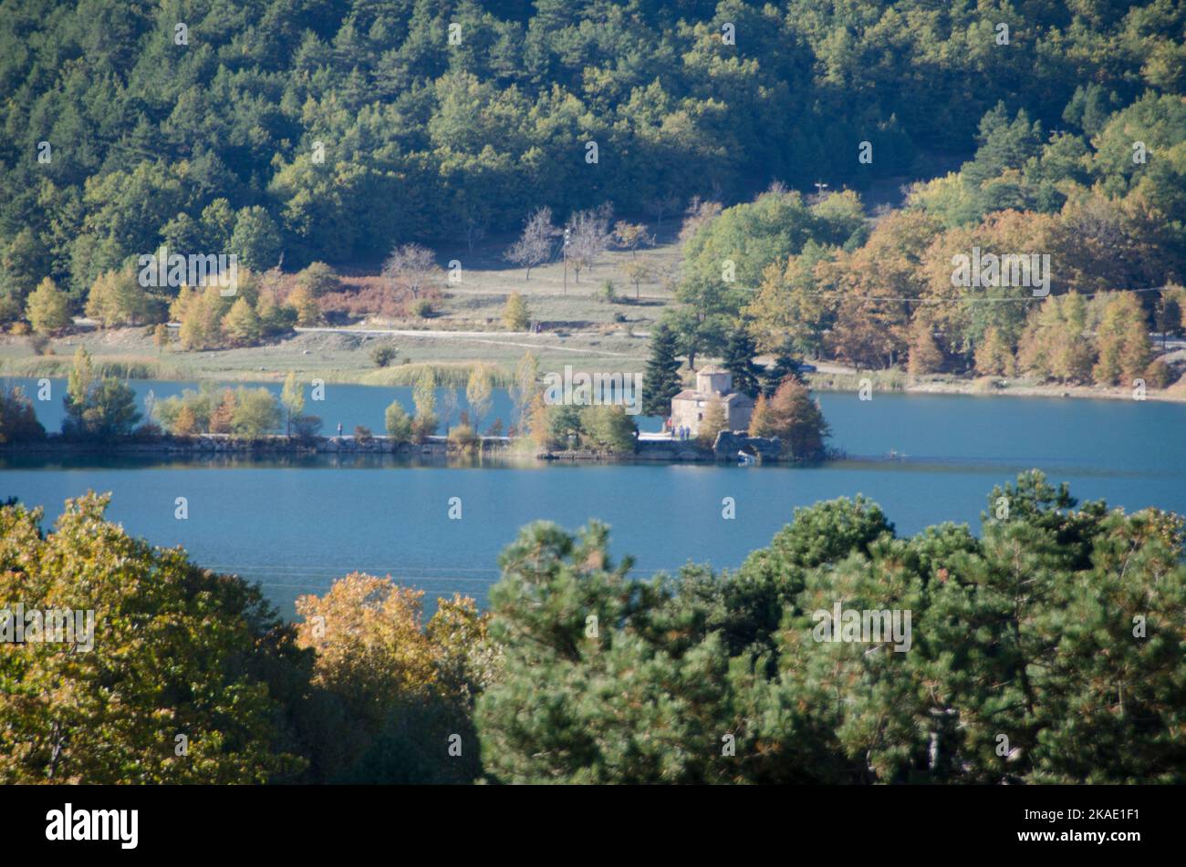 Lake Doxa is an artificial lake at an altitude of 900 meters, located ...