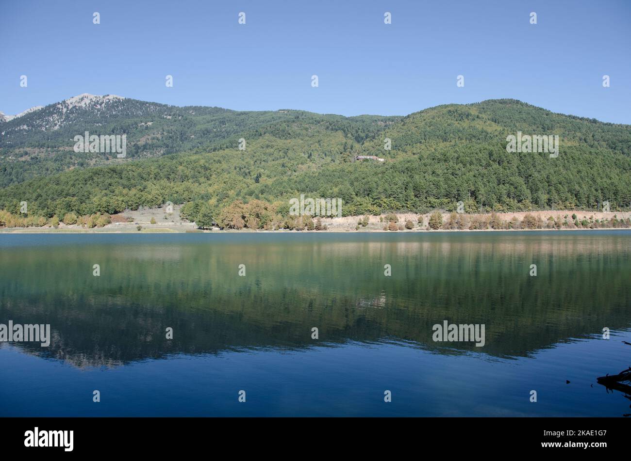 Lake Doxa is an artificial lake at an altitude of 900 meters, located ...