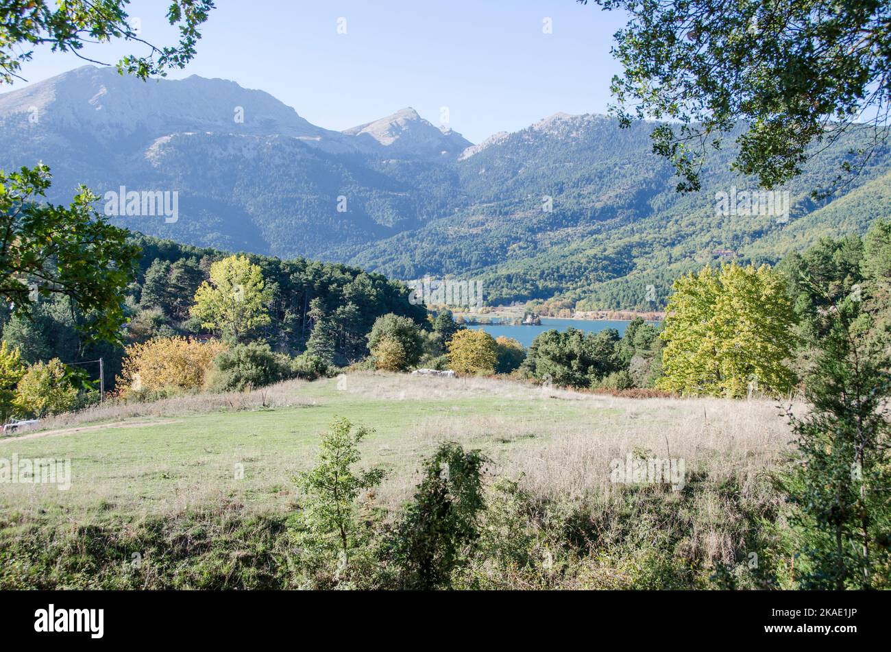 Lake Doxa is an artificial lake at an altitude of 900 meters, located ...