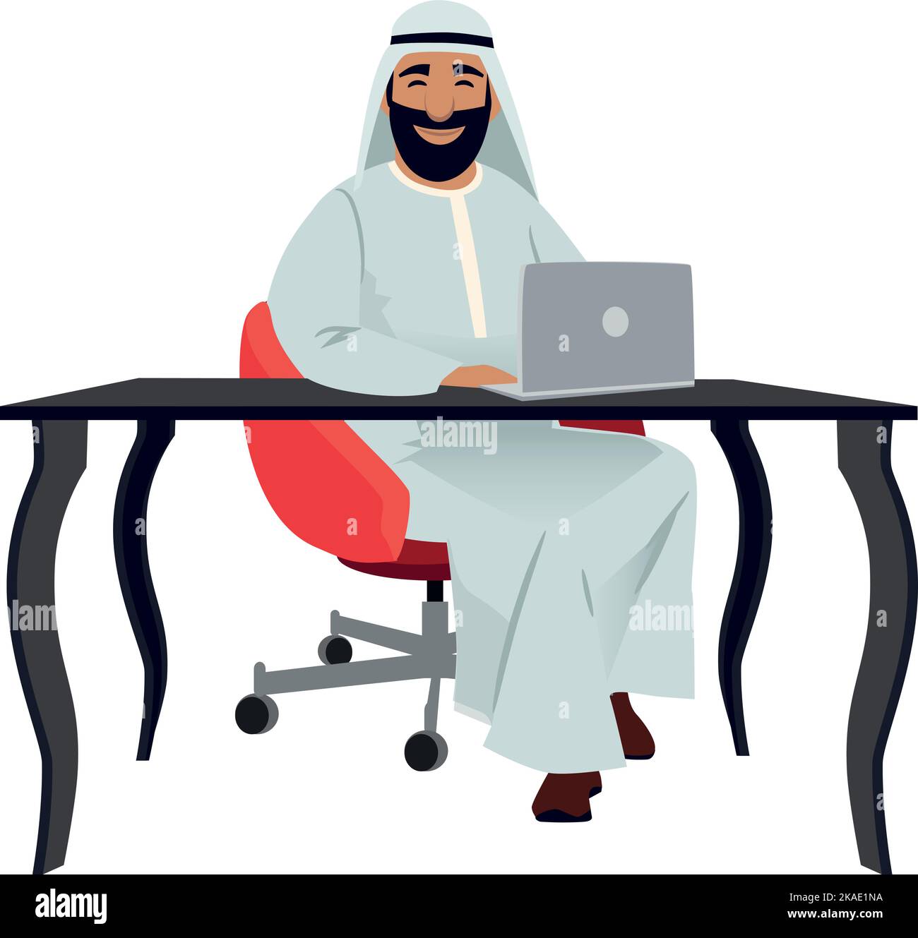 Saudi arab man computer office hi-res stock photography and images - Alamy