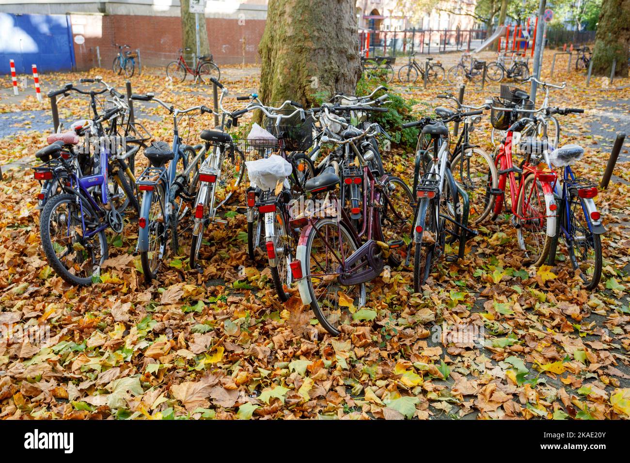Bicycle parking in düsseldorf germany hi-res stock photography and ...