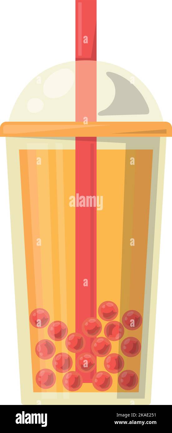 Boba tea icon. Plastic cup with bubble milk Stock Vector Image & Art ...