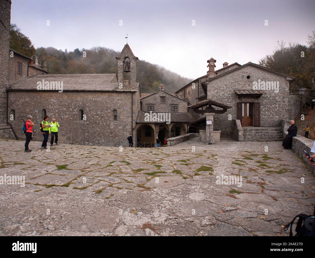 Italy, Tuscany, Arezzo, Casentino district, the Sanctuary of La Verna ...