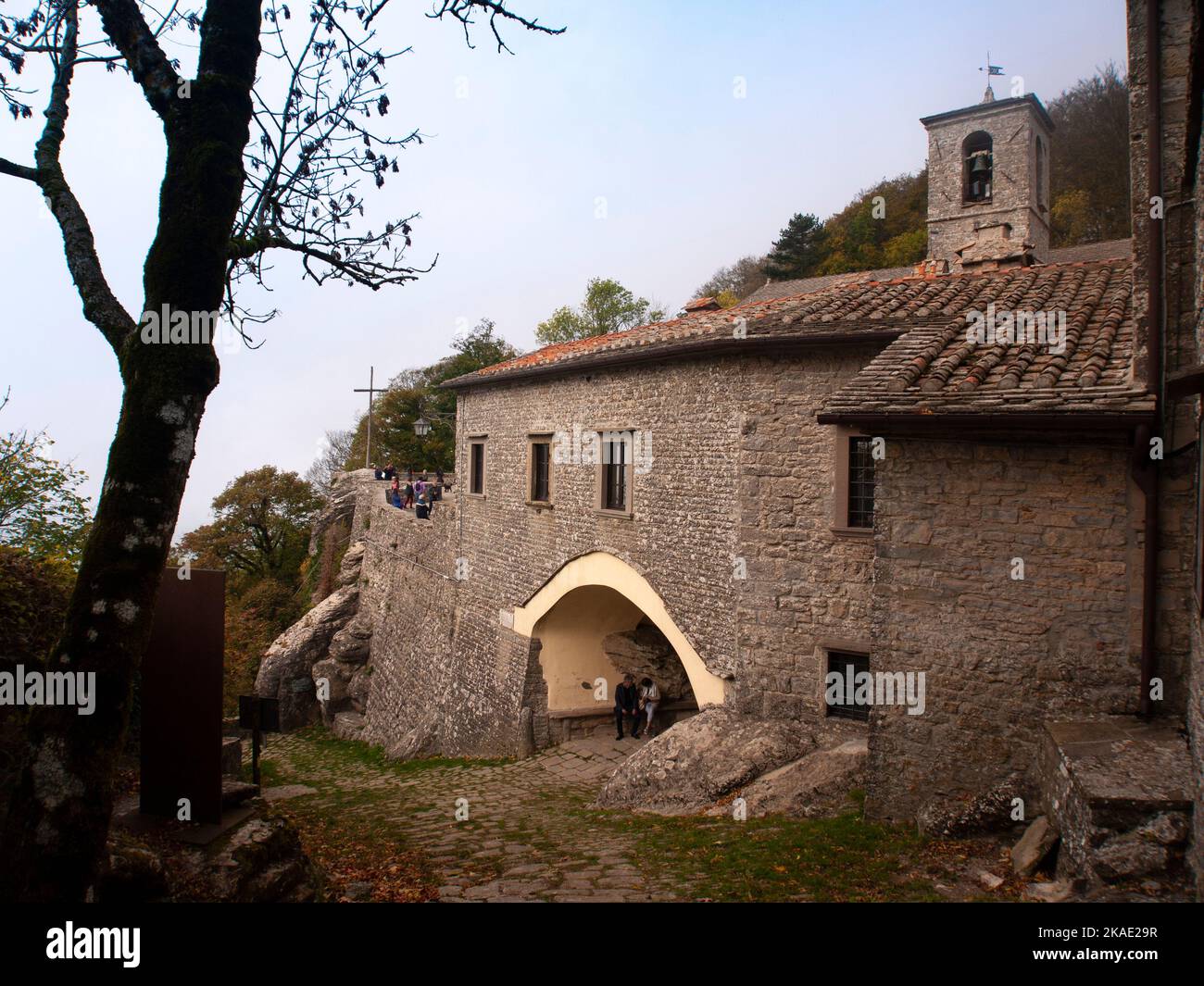 Italy, Tuscany, Arezzo, Casentino district, the Sanctuary of La Verna ...