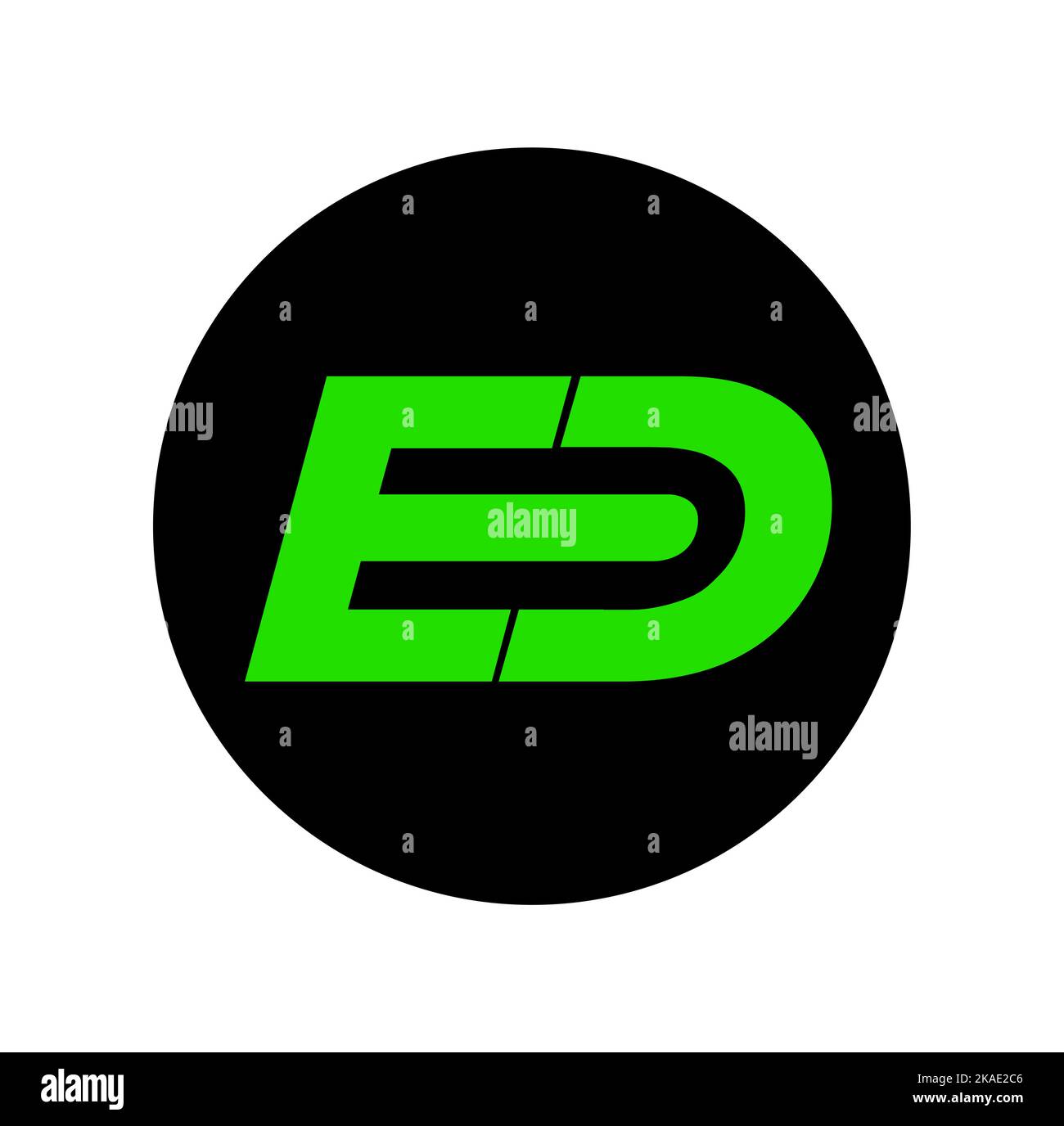 A vector illustration of ED letters monograms in a circle for logo ...
