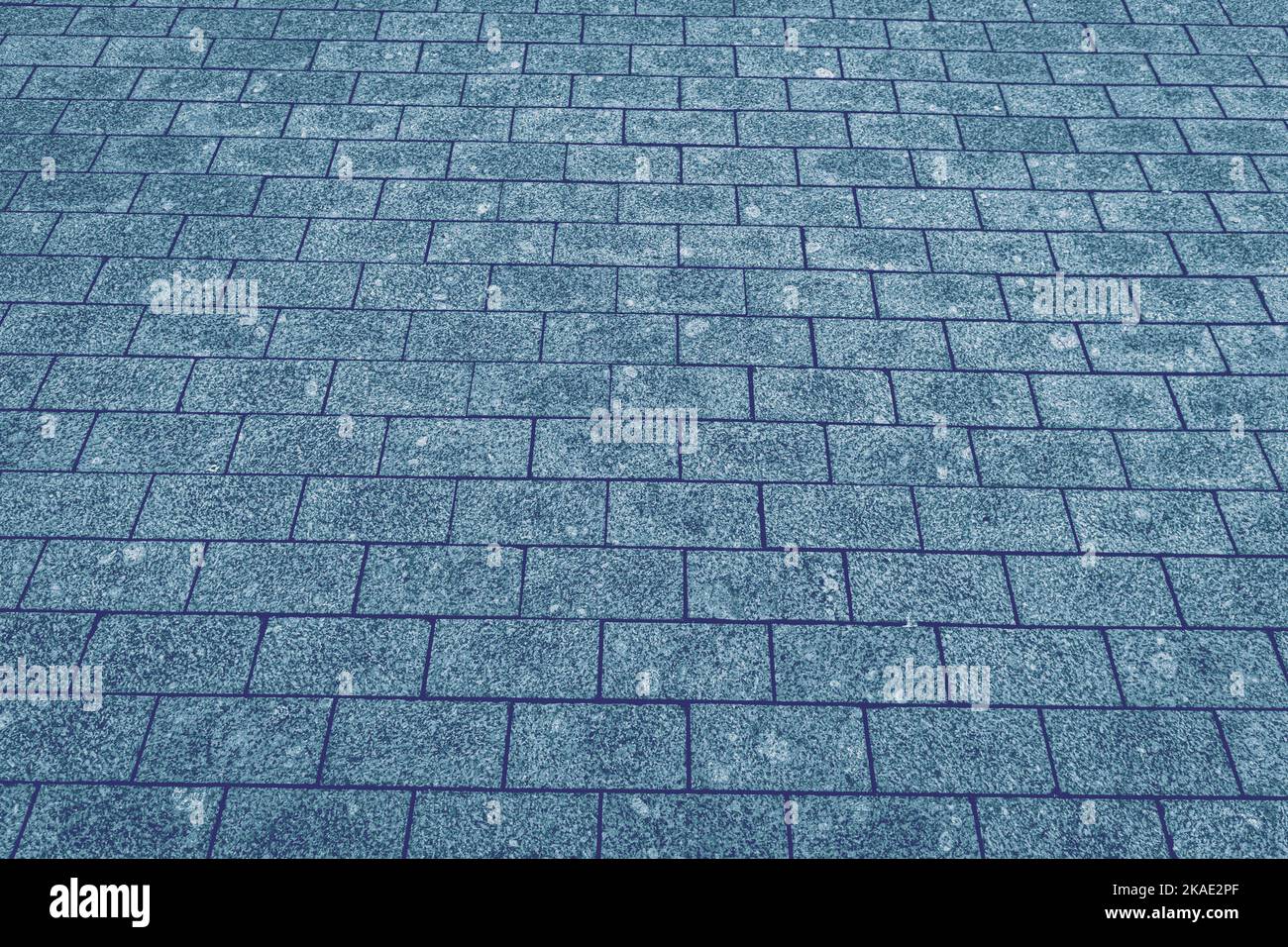 Top view on paving stone road. Old pavement of granite texture. Street ...