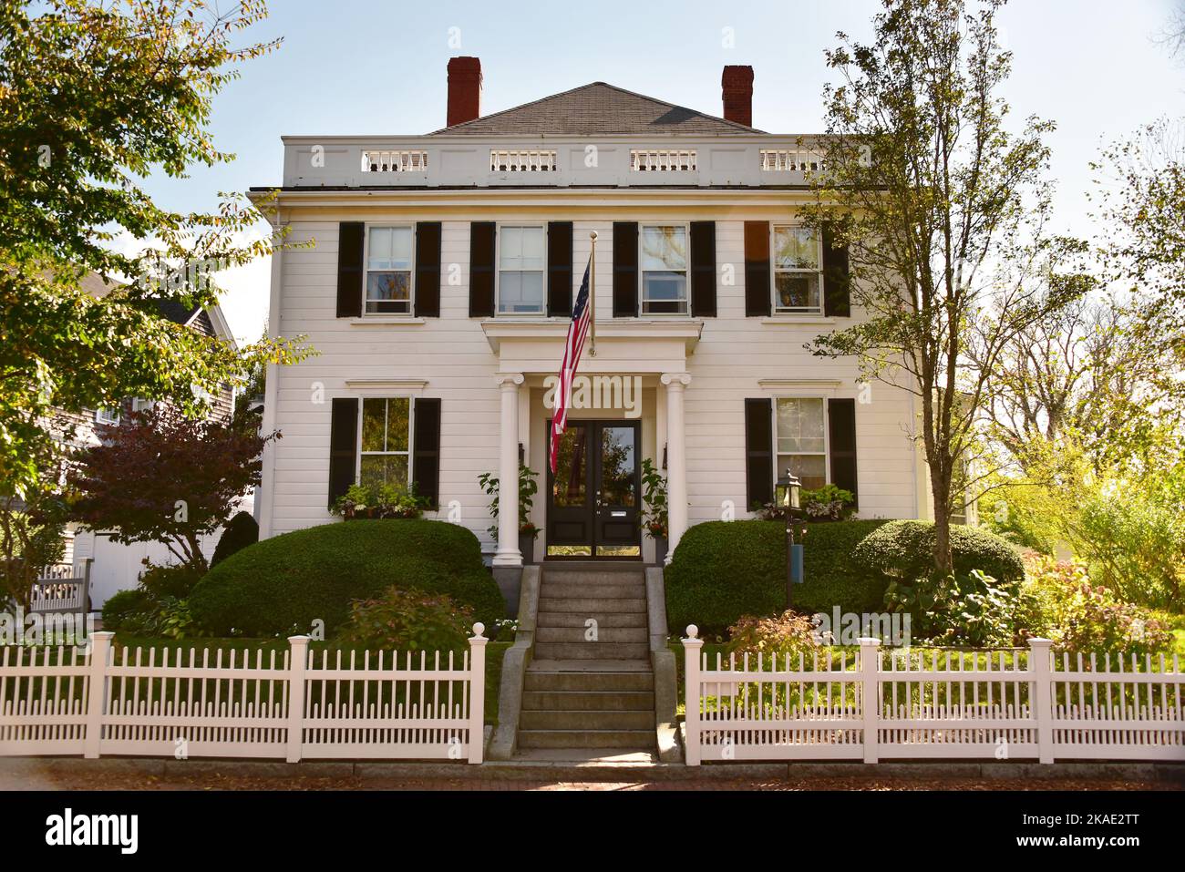 Large Mansion Houses, Nantucket Island, Cape Cod, USA Stock Photo - Alamy