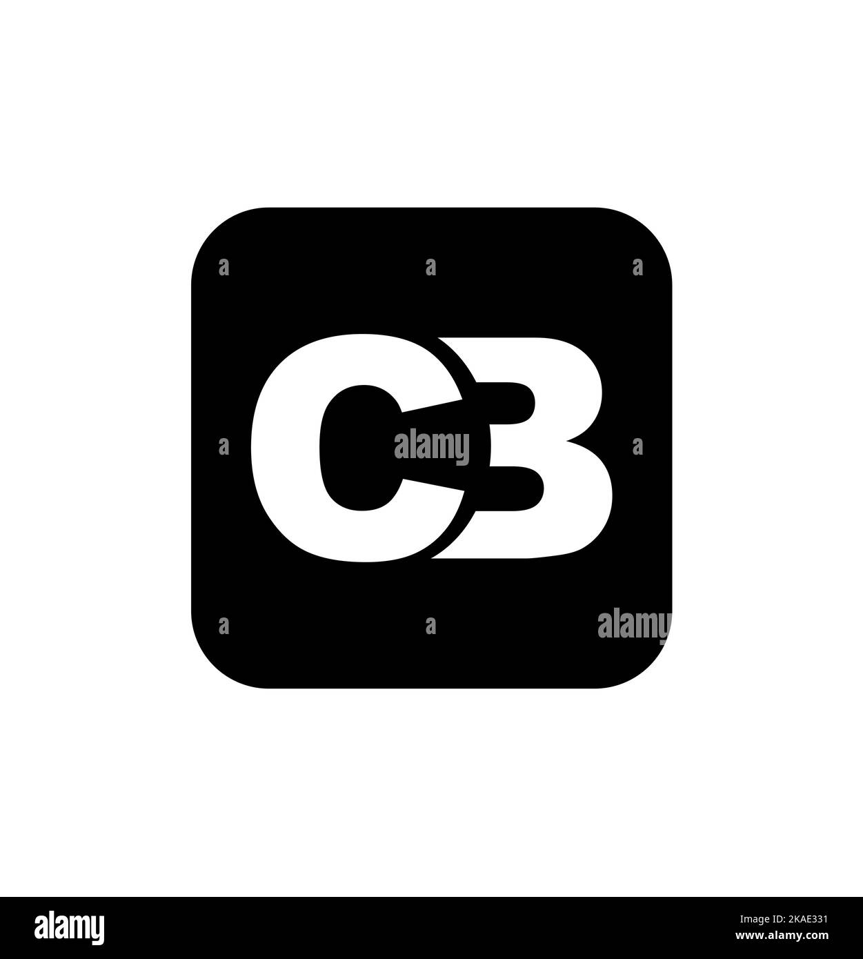 A vector design of CB monogram icon for a company on white background ...