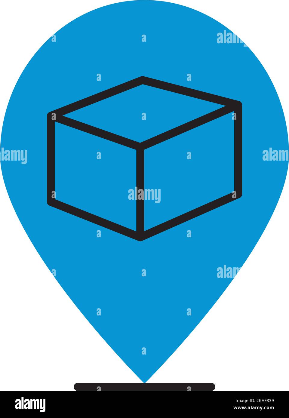 box location pin Stock Vector Image & Art - Alamy