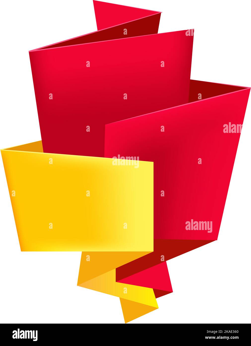 Red yellow promo tag template. Blank banner label Stock Vector Image ...