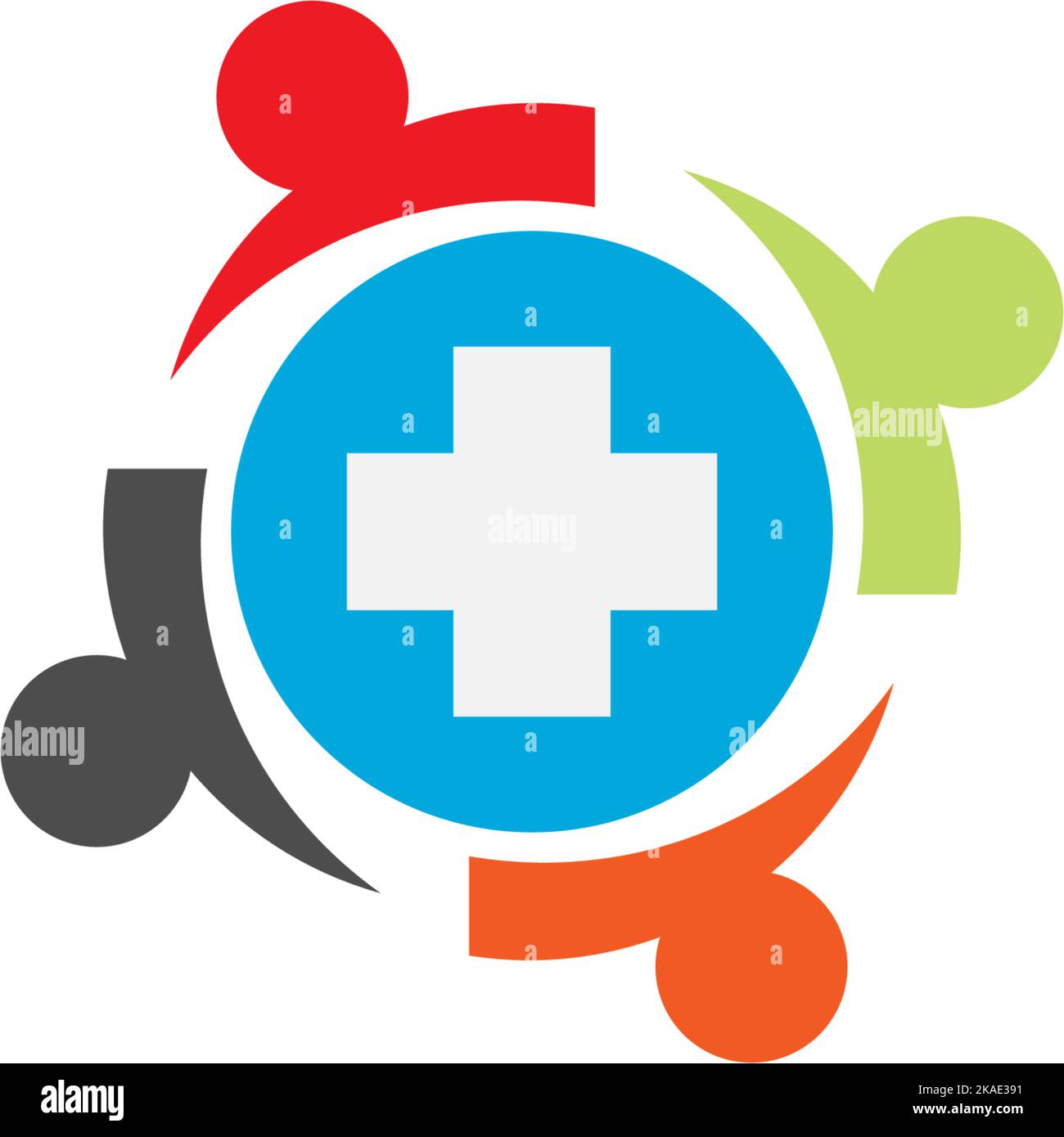 A colorful vector illustration of community care icon Stock Vector ...