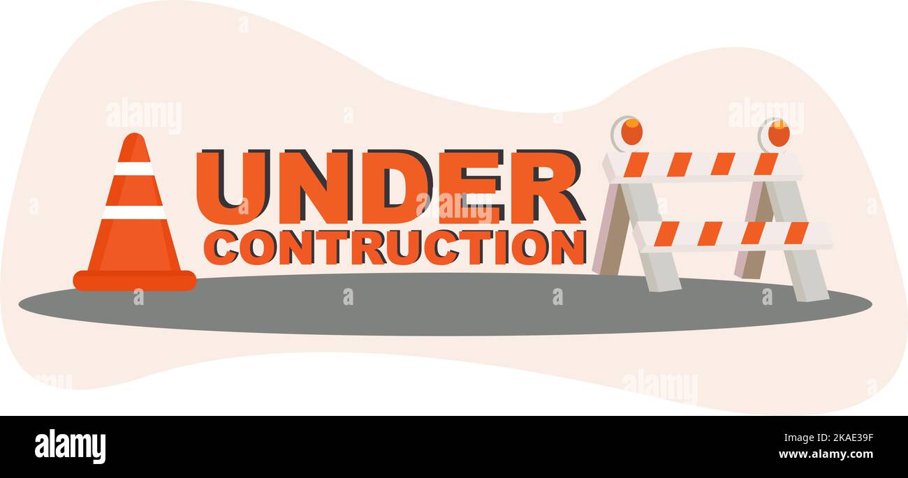 A vector illustration of a sign of under construction Stock Vector ...