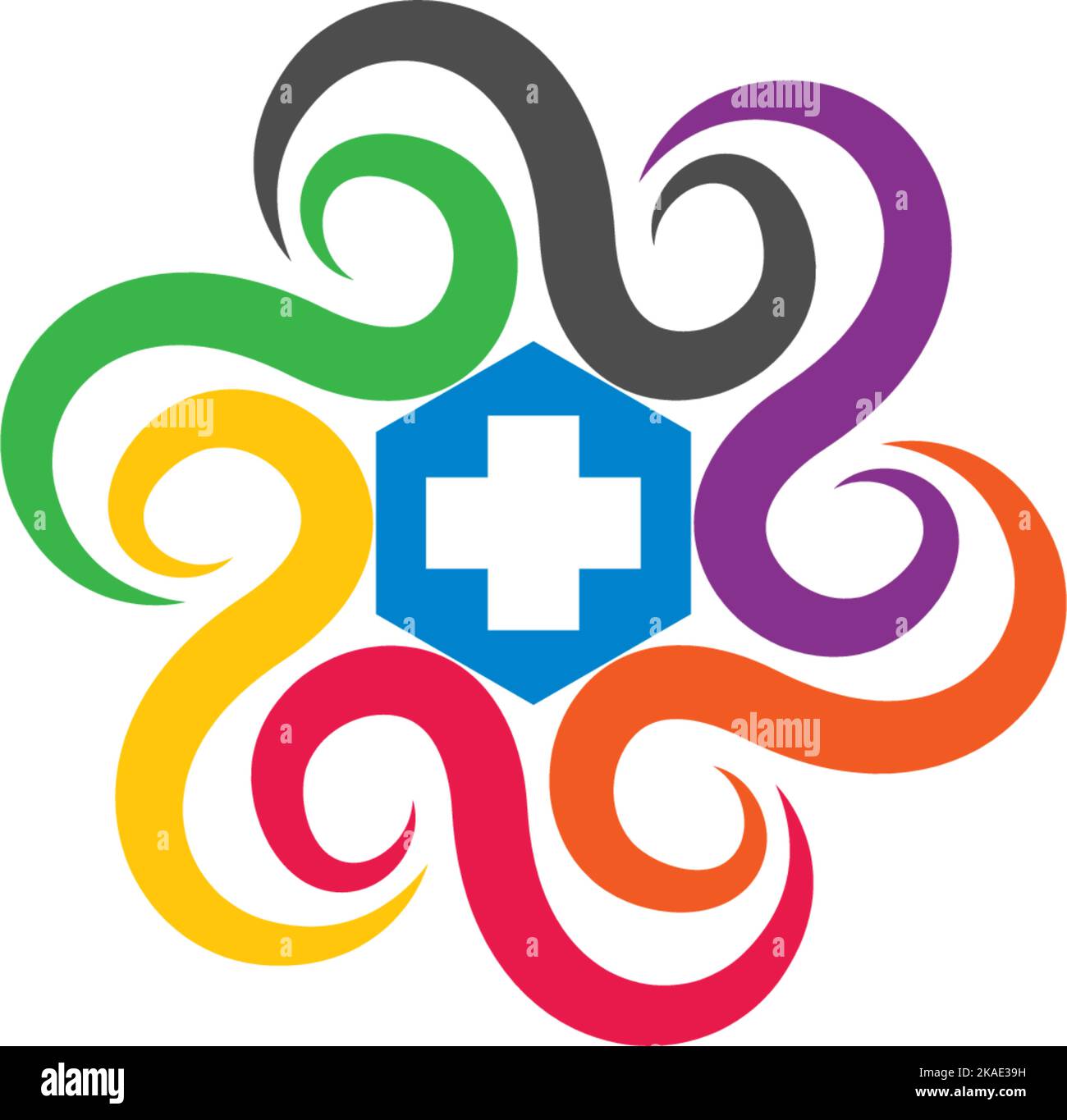 A colorful vector illustration of community care icon Stock Vector ...