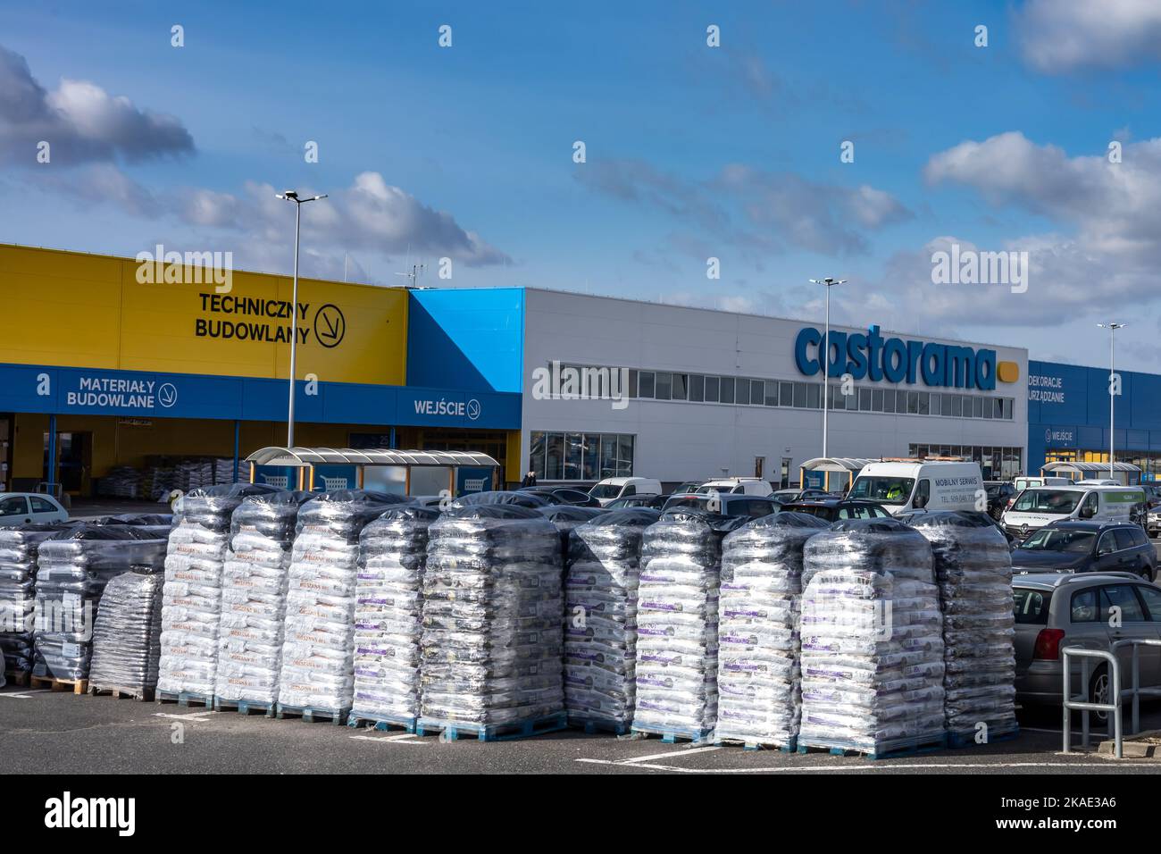 Wroclaw, Poland - February 19, 2022: Castorama store with construction ...