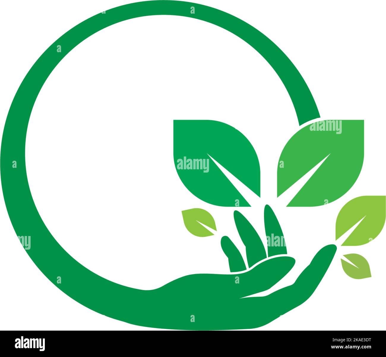 A vector illustration of environmental care represented by human hand ...