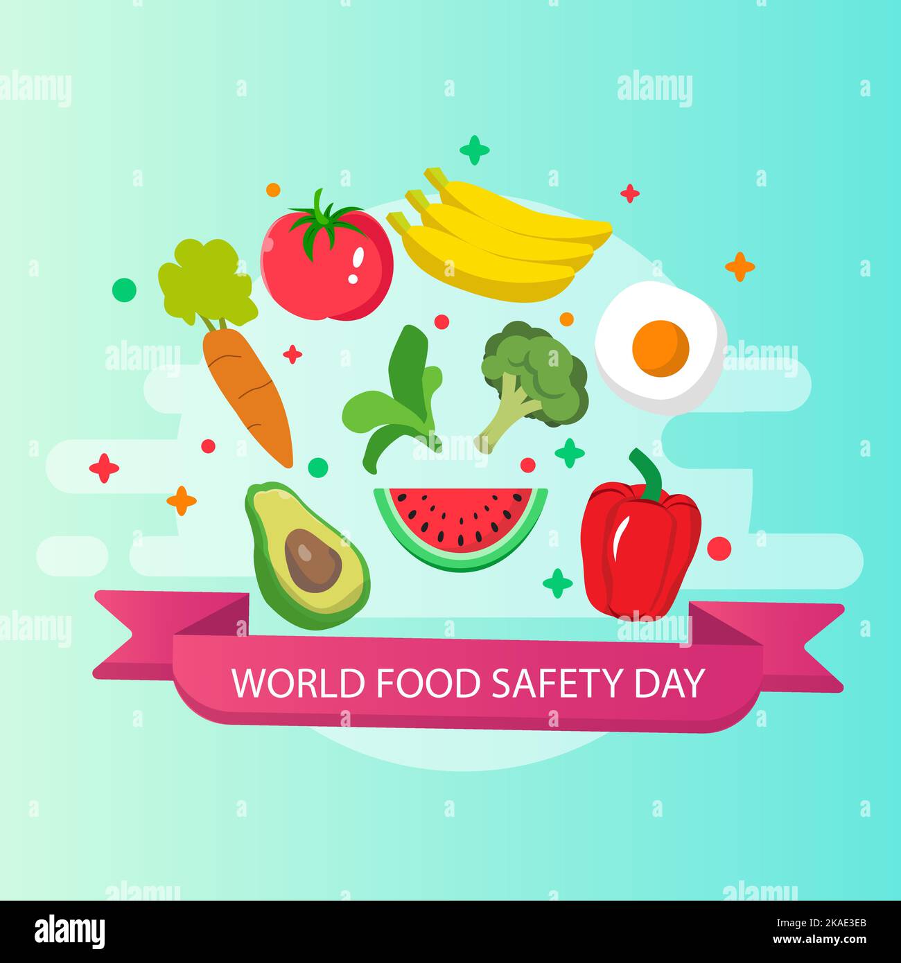 A vector illustration of vegetables, the concept of the world food ...