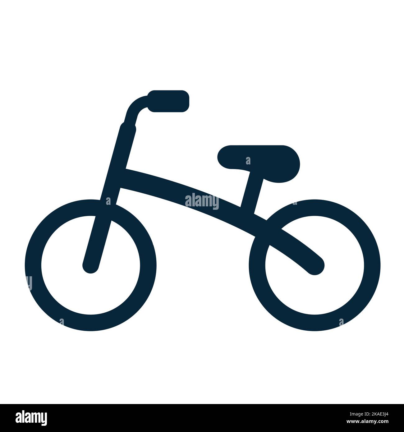 Kid stride bike or training bicycle icon isolated on white - vector ...