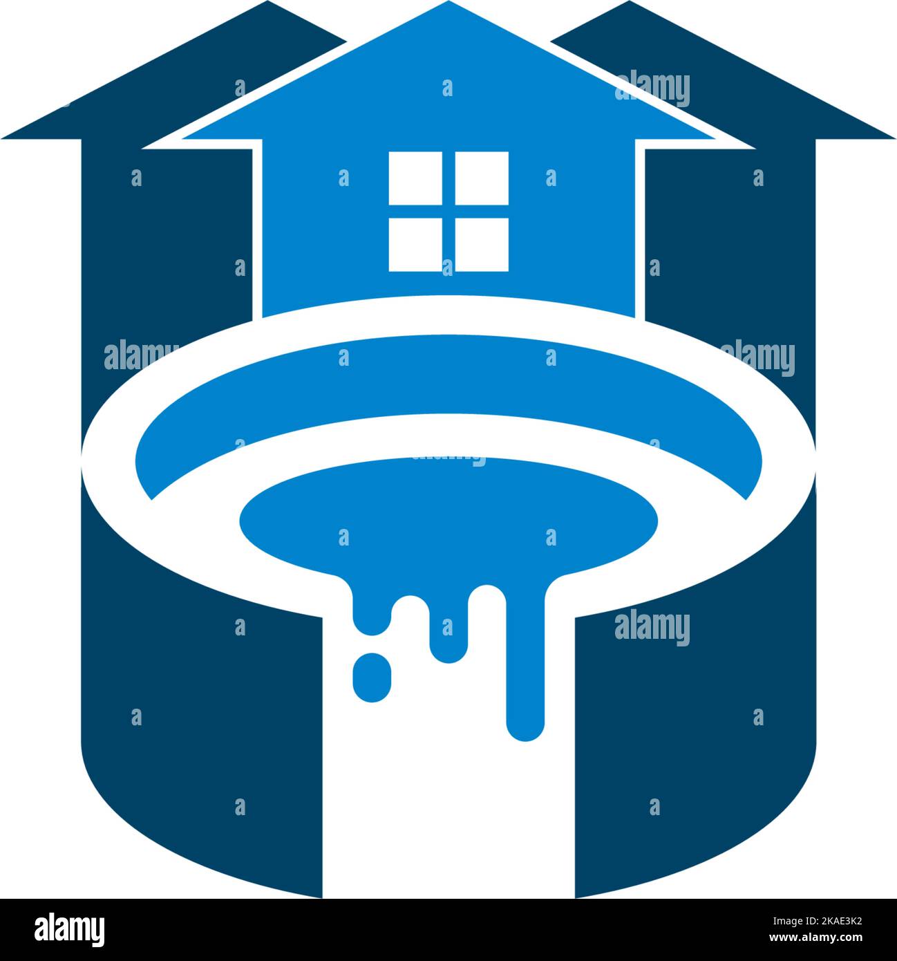 A vector illustration of a house paint logo icon Stock Vector Image ...